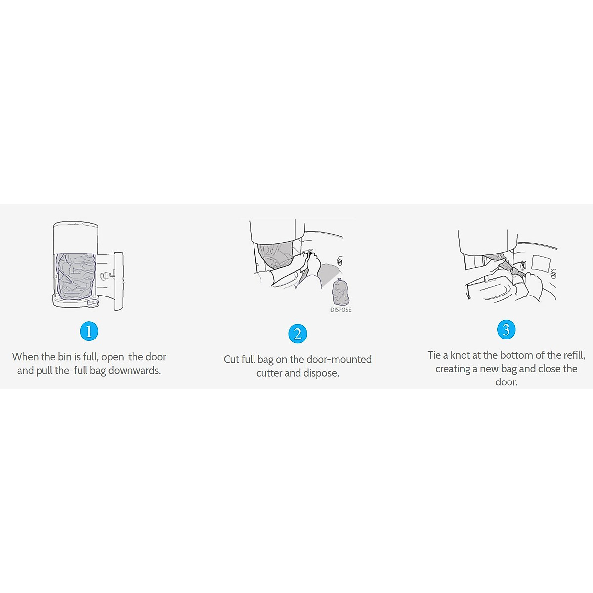 JANM280DAEA - AKORD Slim Adult Diaper Disposal System, White, 12.44x10.51x20.51 Inch