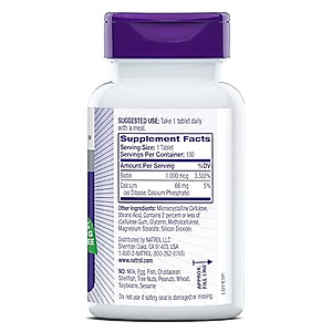 Natrol Beauty Biotin 1000mcg, Dietary Supplement for Healthy Hair, Skin, Nails and Energy Metabolism, 100 Tablets, 100 Day Supply