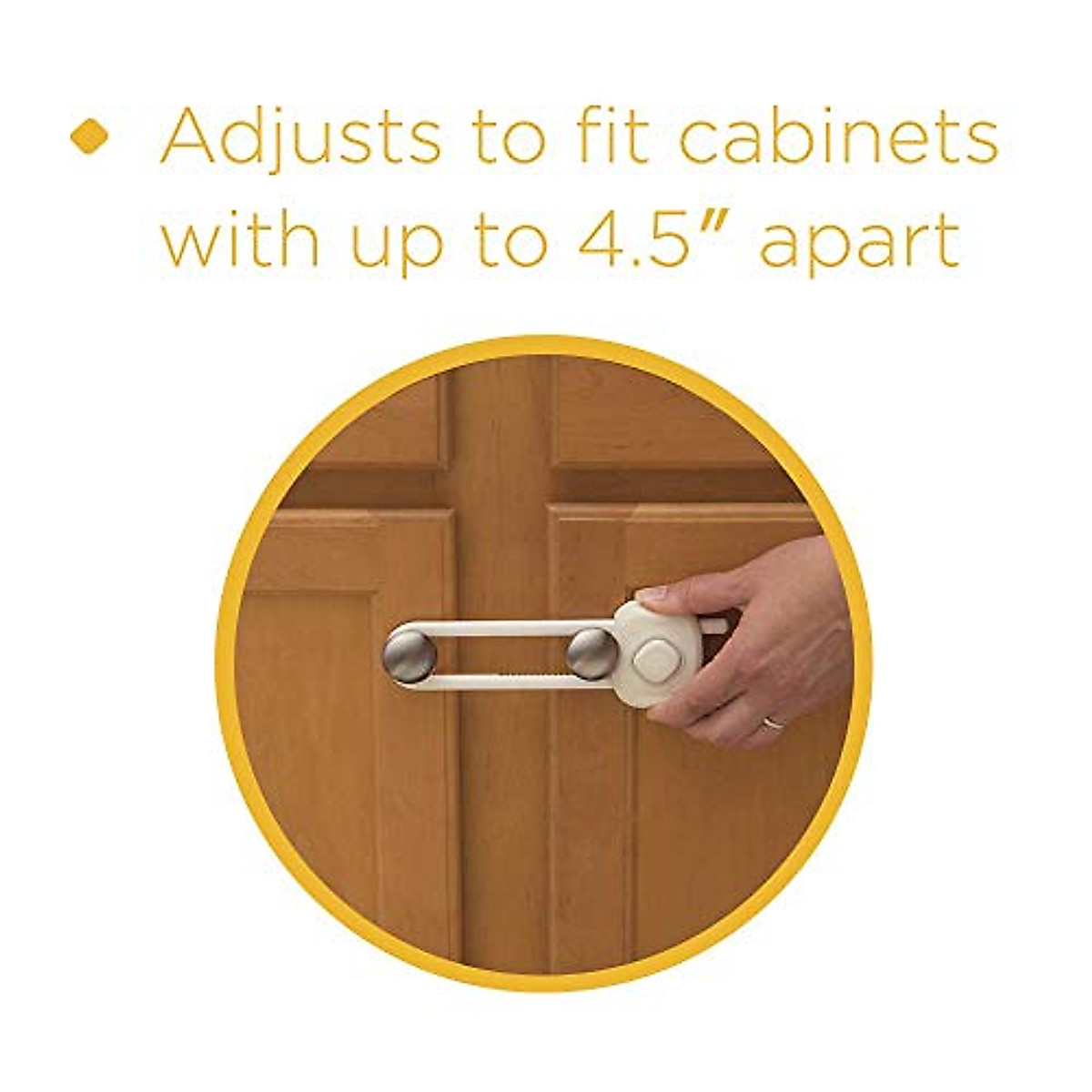 Safety 1st Outsmart Slide Lock Four Pack, White, 4 Pack