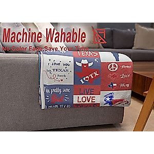 Shanfeirui Texas Themed Blanket - 50" X 60" - Featuring Longhorns - Ultra Soft Throw for Men, Women, Girls and Boys - Ideal Gift for Birthdays and Special Occasions - by Texas Gifts and Souvenirs.