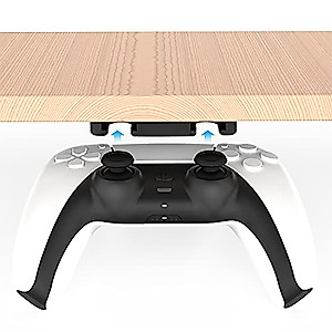 U/D Controller Table Stand for PS5 PS4 Controller Playstation 5 Playstation 4 Under Desk Mount for DualSense & DualShock 4 Controller Holder Table Organize and Desk Management