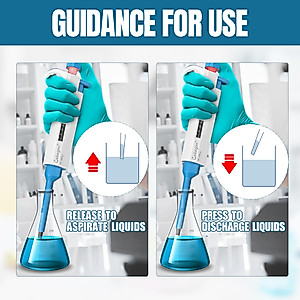 Cekegon Adjustable Pipette, Lab Micropipette, Accurate Single-Channel Pipettor with Pipette Tips (100-1000ul)