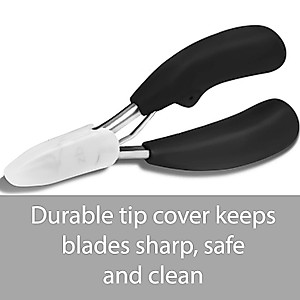 Zizzili Basics Toenail Clippers for Thick or Ingrown Toenail - Large Handle for Easy Grip + Sharp Stainless Steel - Best Nail Clipper & Pedicure Tool for Seniors - Maintain Healthy Nails with Ease