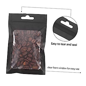 PRETYZOOM 2sets Food Bag Clear Goodie Zipper Sealing Bags Vacuum Sealer Wrapping Bags Reclosable Bags for Jewelry Packaging Clear Food Bags Vacuum Food Bags Snack Zip Black The Pet 100pcs*2