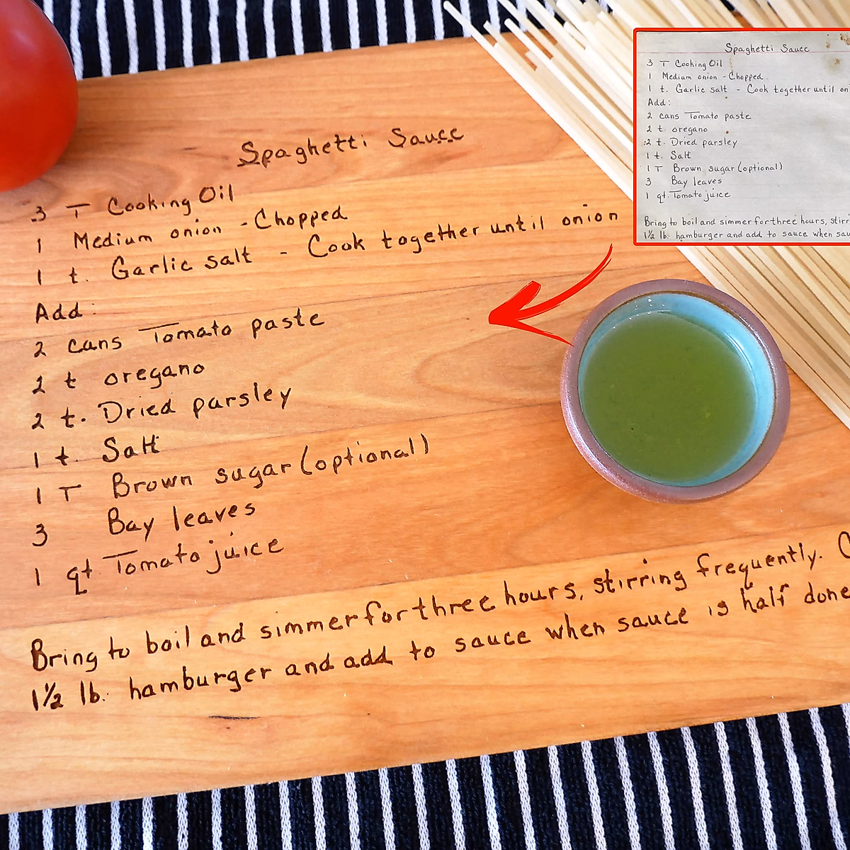 Original Handwritten Recipe Cutting Board - Best Unique Gift for Her - Multiple Sizes & Styles - Maple, Cherry or Walnut Wood - Best Gift Idea for Mom, Daughter, Grandma, Sister, Aunt