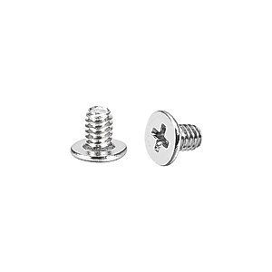 uxcell M2x4mm Phillips Screw Fastener Silver Tone 3.8mm Dia Screw Head for Laptop PC TV Fan Switch 200pcs