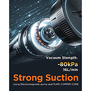 MEGAWISE Vacuum Sealer Machine, Portable Strong Suction Power Food Sealer, Bags and Cutter included with External Vacuum Function, Freshness Saver（Silver)