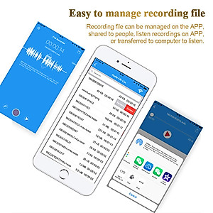 Cell Phone Call Recorder Earphone for iPhone Cellular Calls Skype Facebook Messenger Whatsapp Voice Call Recording (with Connector)
