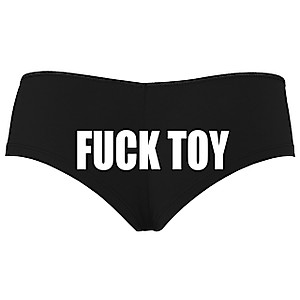 Knaughty Knickers Personalized Fuck Toy Cheeky Panties - Owned Submissive Slave Sexy Boyshort bdsm ddlg cgl (as1, alpha, l, regular, regular) Black