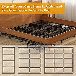 GILLAS 2 Pack Under Bed Storage Containers, Foldable Bedroom Storage Organizer Drawer with Wheels, Under Bed Shoe Storage Drawer For Clothes, Blankets And Shoes, Black