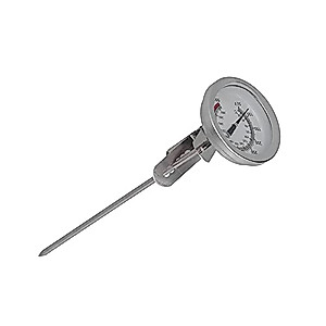 Oil Thermometer for Frying, Stainless Steel Milk Tea Coffee Fryer Thermometer Deep Fryer Thermometer for Oil Deep Fry Thermometer with Adjustable Clip for Making Candies and Deep F