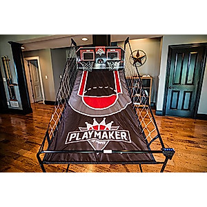 TRIUMPH SPORTS USA Play Maker Double Shootout Basketball Game Includes 4 Game-Ready Basketballs and Air Pump and Needle, Black