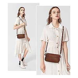 Badiya Small Crossbody Bag for Women, Cell Phone Wallet Purse, Travel Shoulder Handbag with Removable Strap & Wristlet