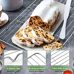 Decymis Cooling Rack and Baking Rack with Stainless Steel, 2 - Pack Heavy Duty Cooling Racks for Cooking and Baking, Sturdy Cookie Cooling Rack 13.5 x 9.4Inches, Easy to Clean Oven & Dishwasher Safe