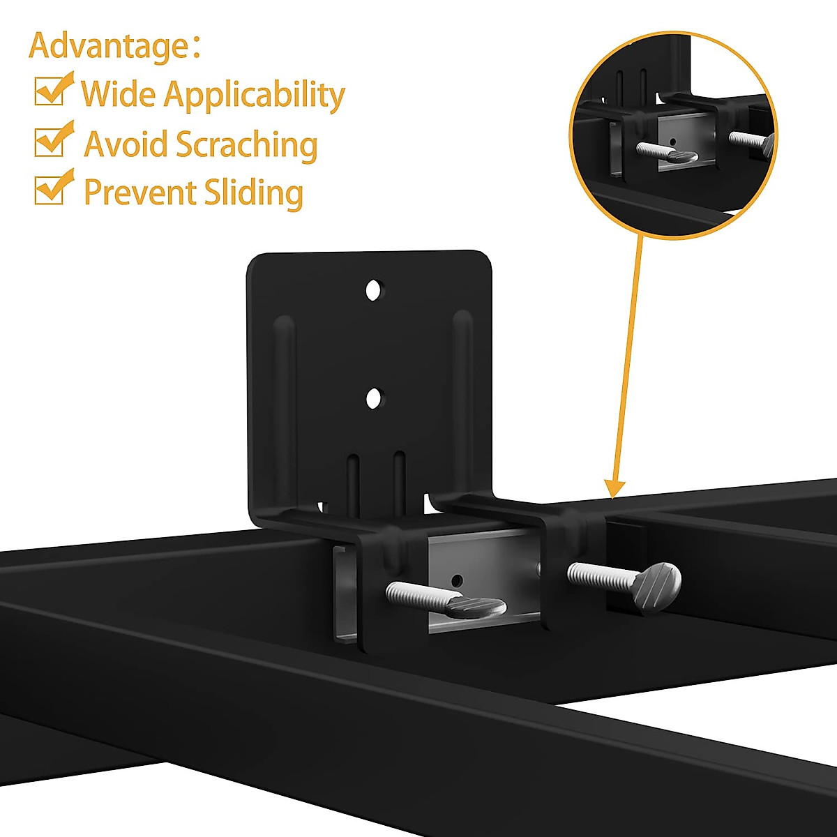 COMASACH 18 Inch Queen Size Bed Frame with Mattress Gasket