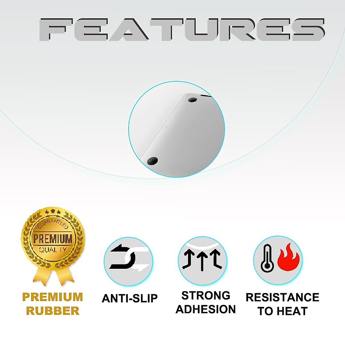 LeFix 12 x Rubber Silicone Feet Dot(Diameter:0.575inch/14.6mm) with Adhesive,Compatible with DELL,Asus,Lenovo,HP Laptop,Computer Case,Keyboard Riser,Appliance Feet,Multiple Purpose(Black)