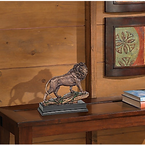 Kensington Hill Regal Lion 11" High Sculpture in a Bronze Finish