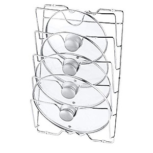 Iumer Heavy Duty Wall Mounted Kitchen Cupboard Saucepan Door Pot Pan Lid Storage Rack Freestanding Pan Stand for Pans, Pots