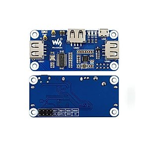 PoE Ethernet/USB HUB HAT for Raspberry Pi Zero/Zero W/Zero WH, 3X USB 2.0 Ports, 10M / 100M RJ45 Port, 802.3af-Compliant