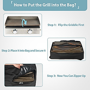 SHINESTAR Griddle Cover for Blackstone 36" Griddle, Griddle Carry Bag for Blackstone 22" Tabletop Griddle Without Hood, Portable Grill Griddle Carry Bag for Travel, Waterproof
