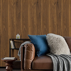 TANONE Wood Contact Paper Thickened Wood Grain Peel and Stick Wallpaper, Easy to Install Self-Adhesive Decorative Vinyl Film, Waterproof & Durable for Furniture Covering 15.7'' X 118''