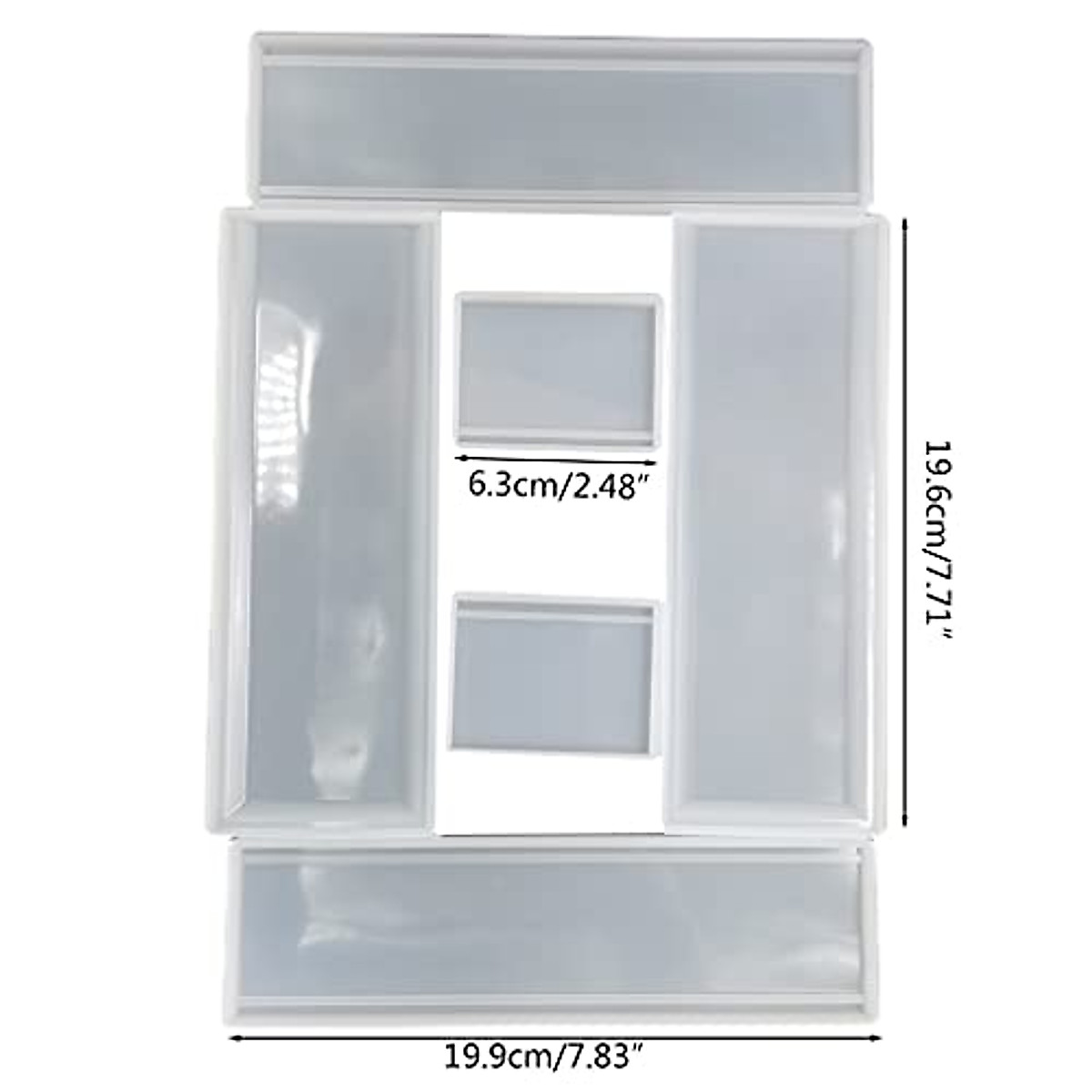 DIY Crafts Dominoes Storage Tray Table Ornaments Decoration Epoxy Resin Mold Handicrafts Soap Candle Resin Casting Mold DIY Pendant Kit(Excluding Metal Accessories)