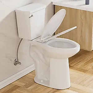 SUPERFLO 21 Inch High Toilet Elongated Extra Tall Toilets with Comfort Height Toilet Seat & 1.28 GPF Single Flush, Suitable For Seniors & Tall Person