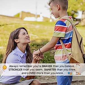 UNGENT THEM Back to School Stuff Mommy and Me Bracelet First Day of School Kindergarten Pre K Preschool 1st 2nd Second Third Grade Gifts for Boys Son