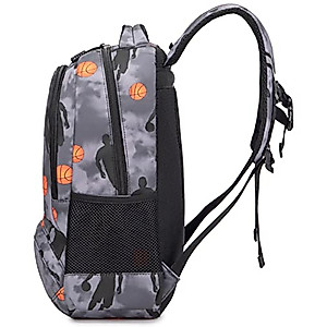 BYPTNF Backpack for Boys Student School Bookbag Kids Heavy Duty Waterproof Durable Multi-Pocket for Elementary Travel Large (A-Grey)