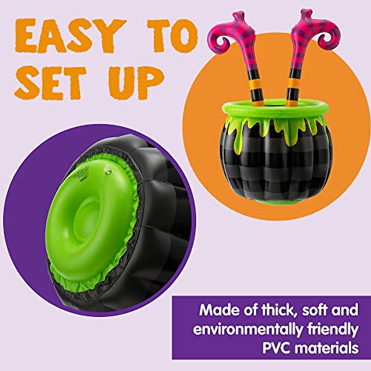 JOYIN 40'' Halloween Inflatable Witch Legs Cooler, Halloween Inflatable Witch Cooler Decoration Theme Party Décor, Party Supplies for Halloween Parties, Events