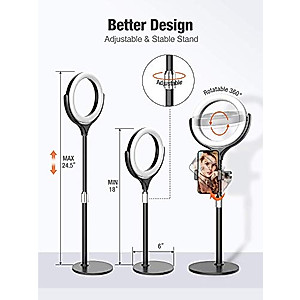 Computer Ring Light for Video Conference Lighting, Elitehood Desktop Ring Light with Stand for Laptop, 8 inch Light Ring for Zoom Meeting, Video Recording/Make Up/Live Streaming//Online Video Call