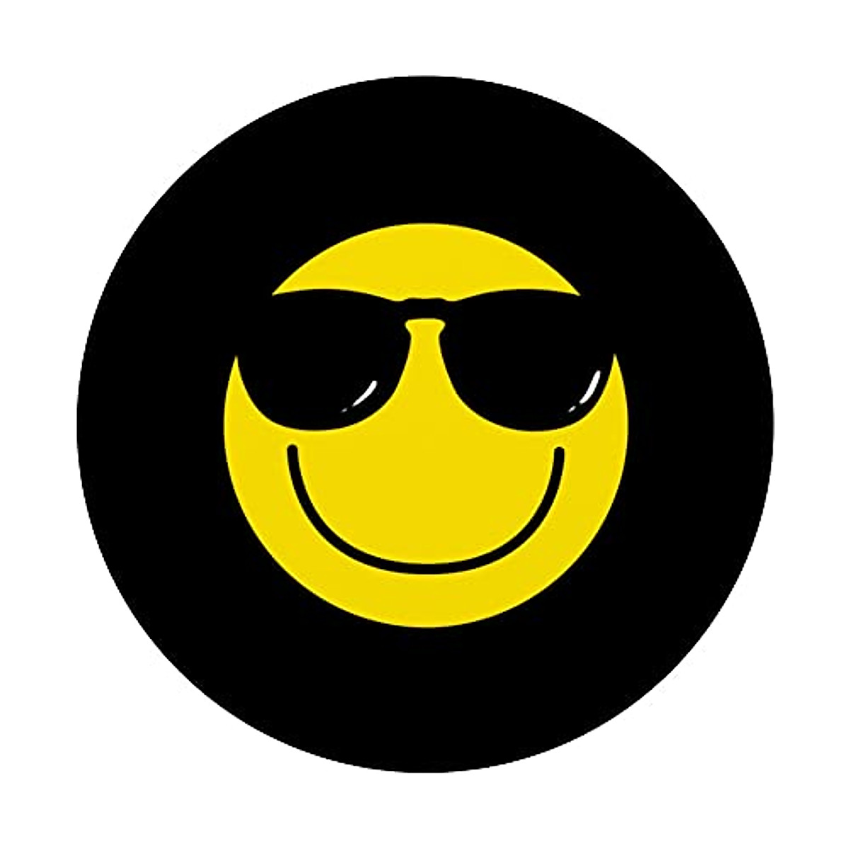 Cool Smile Face Emoticon Sunglasses Smile Face PopSockets Swappable PopGrip