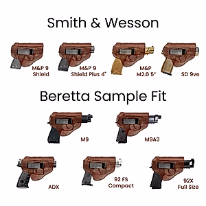 Glock 43X Holster Glock Best Concealed Carry Holster Gun Holster IWB/OWB Holster Glock 19 Holster, Leather Cross Draw Holsters, Appendix Carry, Glock 43 Holster, Taurus G3C Glock 48 Holster