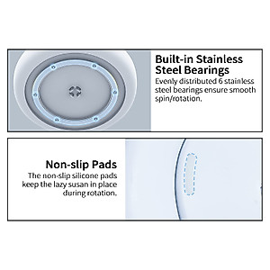 Sutekus Lazy Susan Organizer Turntable Cabinet Organizer Spinning Storage Organizer Spice Rack for Kitchen Cabinet Pantry Countertop Bathroom Organization (10")