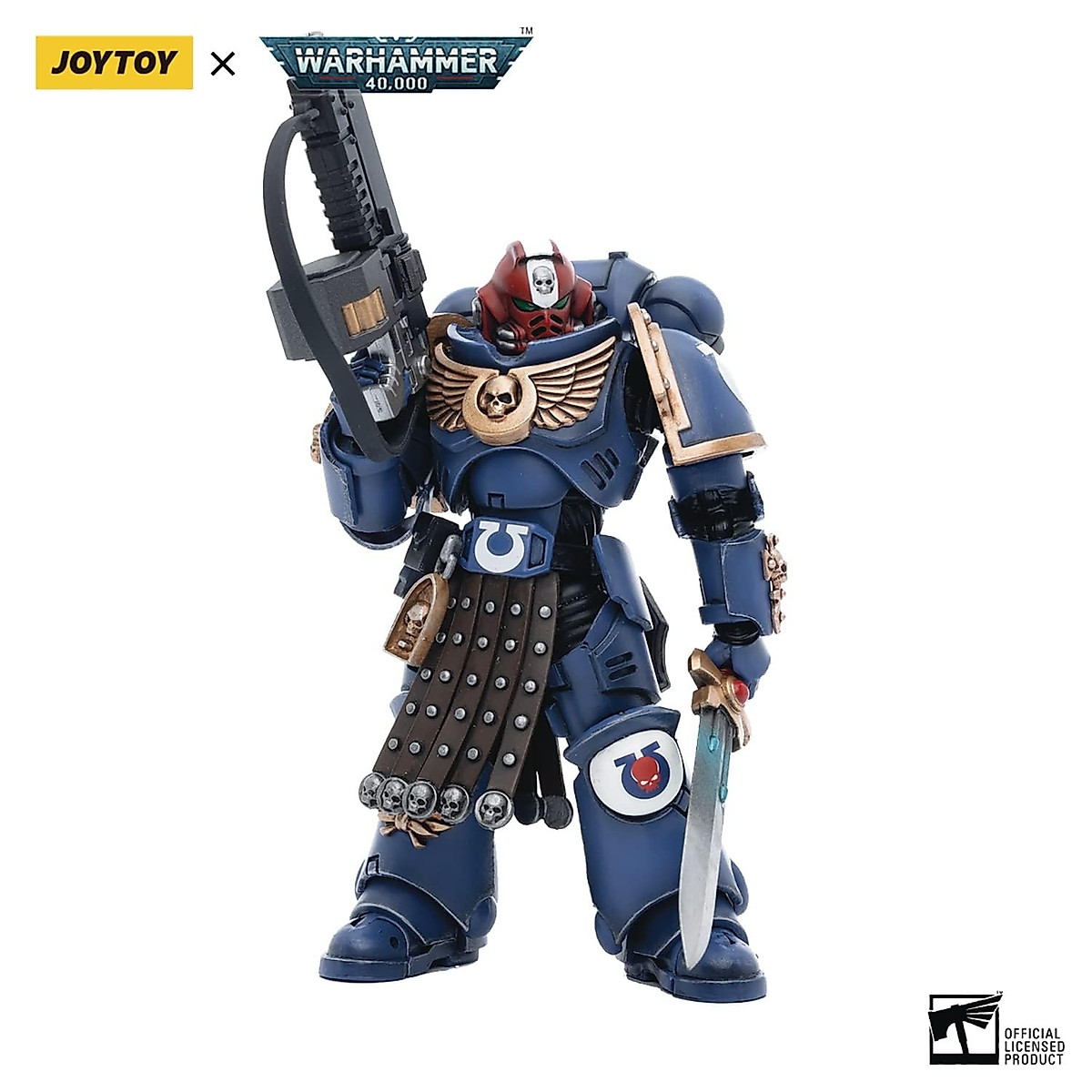 JoyToy Warhammer 40K: Ultramarines Intercessor Veteran Sergeant Brother Aeonta 1:18 Scale Figure
