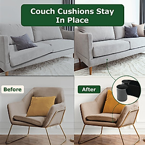 ECOHomes Heavy Duty Strips for Couch Cushions 4 Inch x 6.5 FT Keep Sofa Cushions from Sliding - Adhesive Hook And Loop Tape Roll To Prevent Sliding Couch Cushion, Outdoor Non Slip Furniture Grip Black