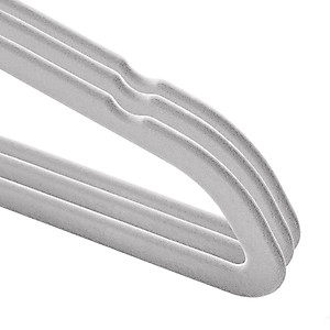 Casafield 100 Velvet Kid's Hangers - 14" Size for Children's Clothes - Gray