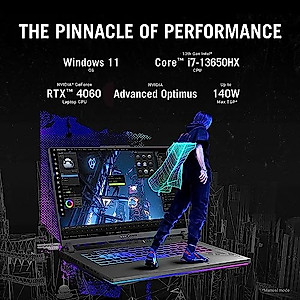 ASUS 2023 Newest ROG Strix G16 16" WUXGA 165Hz Gaming Laptop, Intel Core i7-13650HX(Beats i9-12900HX), GeForce RTX 4060, 64GB DDR5, 4TB PCIe SSD, RGB KB, Windows 11 Pro, Eclipse Gray