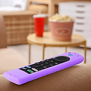 Firestick Remote Cover, Firestickremote TV Remote Universal Remote Case Skin Sleeve Glow in The Dark Purple