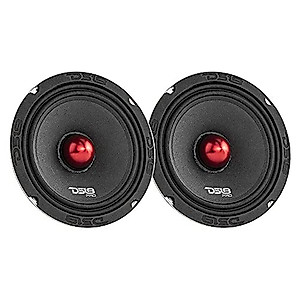 DS18 PRO-X6.4BMPK Mid and High Complete Package - Includes 2X Midrange Loudspeaker 6.5" and 2X Aluminum Super Bullet Tweeter 1" Built in Crossover - Door Speakers for Car or Truck Stereo Sound System