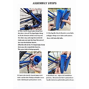 Bike Fishing Rod Holder，Bike Fishing Rod Rack and Carrier,Easy Mounts Rod to Your Bicycle,for Bicycle Fishing