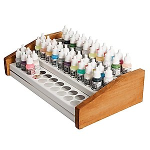 J JACKCUBE DESIGN Craft Paint Bottle Organizer Storage Holder Rack Stand for 63 Army Kits Acrylic Paint, 3 Tier Craft Supply Tools Display -MK1032A