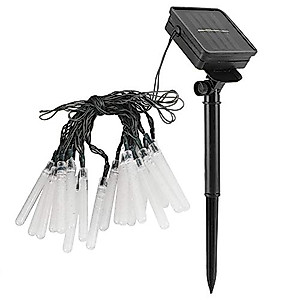 Pinsofy Outdoor Solar Lights String, Constant Light and Flashing Effect Solar String Lights Outdoor for Garden for Home Decoration for Wedding Party(Blue)