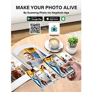 iDPRT 4'' x 6'' Photo Printer, Instant Photo Printer with 10 Sheets & 1 Ribbon, Full-Color Photo, AR Video Printing, Thermal Dye Sublimation, Thermal Photo Printer for Home Use, Support iOS Android