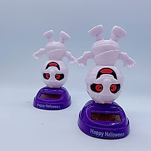 Car Dashboard Decoration Solar Shaking Head Dancing Doll Mini Bobbleheads Plastic Bobble Head Figures Ornaments Car Interior Decoration Office Home Tabletop Decor Bobble Head Toy Gift