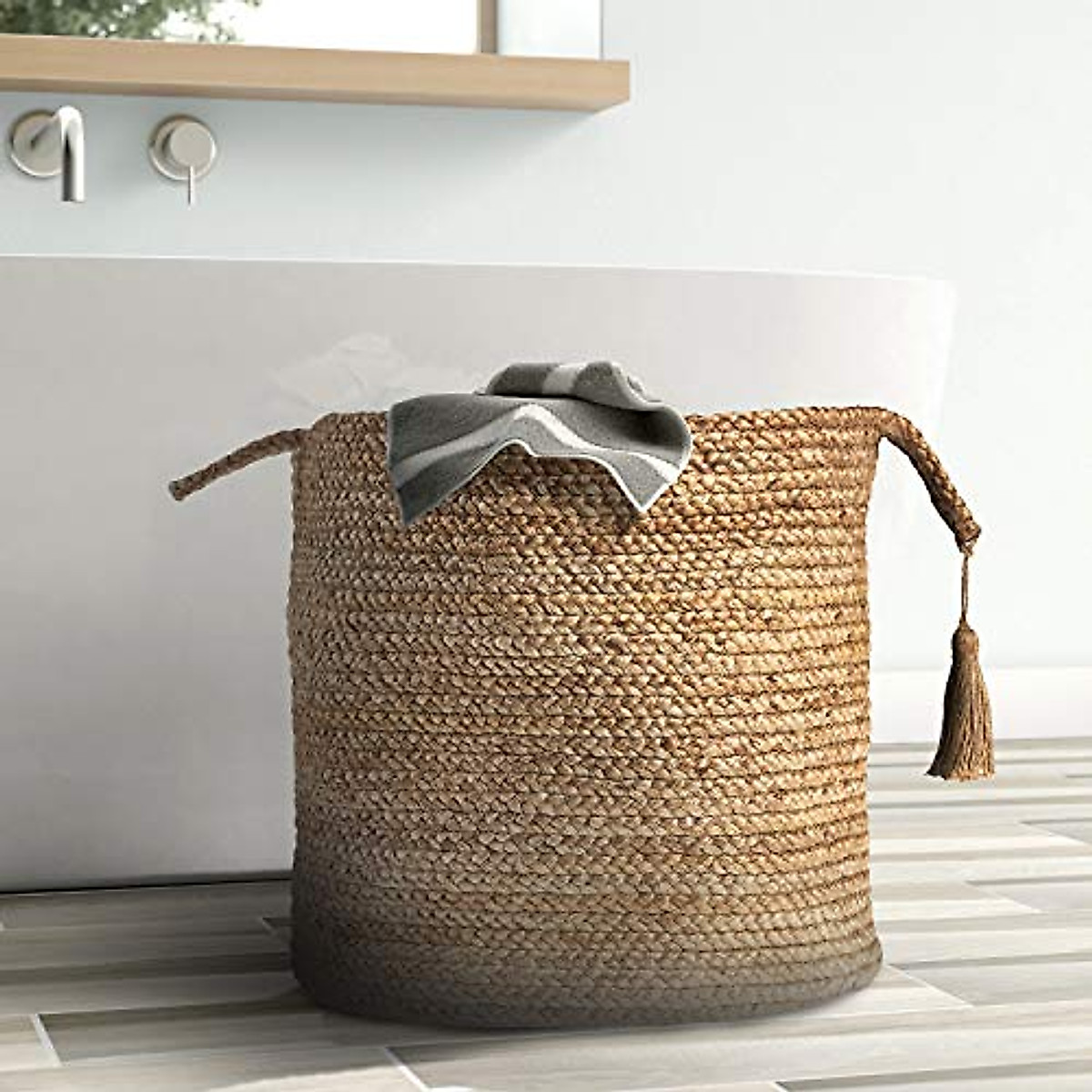 Ox Bay Handmade Braided Jute Basket