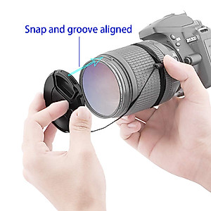 67mm Lens Cap Cover Compatible for Nikon 18-140mm f/3.5-5.6G ED VR,AF-S DX Nikkor 18-105mm f/3.5-5.6G ED VR,AF-S DX Nikkor 16-85mm f/3.5-5.6G ED VR[2 Pack]
