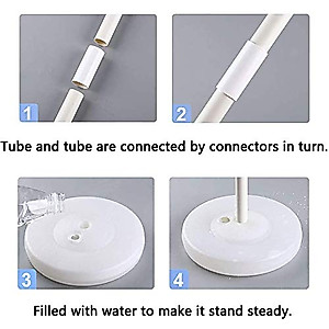 GOETOR 2 Set Balloon Column Stand Kit 6 Ft Height Base with 12 Poles and 30 PCS Balloon Rings Balloon Tower Decoration for Birthday Wedding Christmas