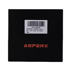 ASPERX AX4500 Jump Starter, 4500A Peak Car Jump Starter for Up to All Gas and 10.0L Diesel Engines, 12V Battery Starter with 4 Inch LCD Display, Lithium Battery Booster with Built-in LED Light