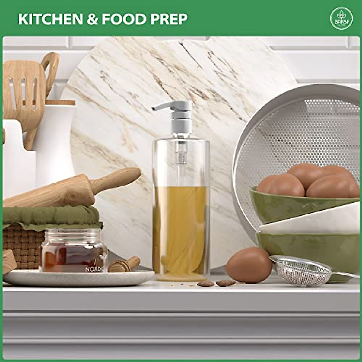 Universal Shampoo/Conditioner Pump for Bottle, 1 L/33.8 oz., Piece 2 White